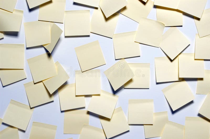 Stick-on Messages on the Wall. Conceptual Image Shot Stock Image ...