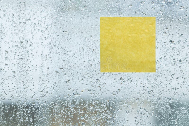 Stick note on glass stock photo. Image of clip, remember - 50998680