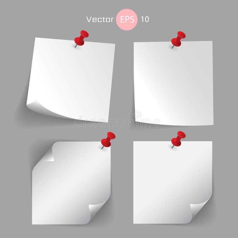 Stick Note Paper With Orange Color Isolate On White Background Stock ...