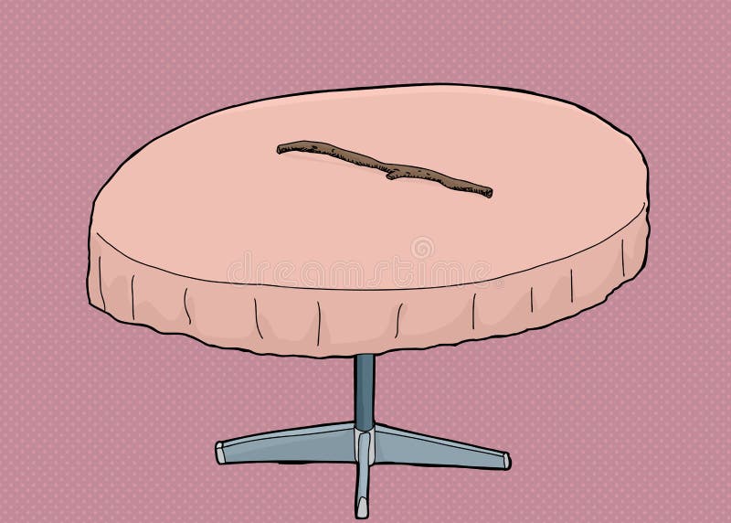 Pink table with flowers stock illustration. Illustration of domestic ...