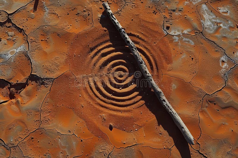 A Stick is Placed on the Ground, and Its Shadow Forms Circular Ripples ...