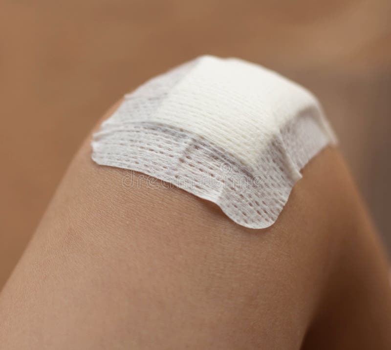 Stick A Plaster On Wound Hand Stock Photo - Image of waterproof, hand ...