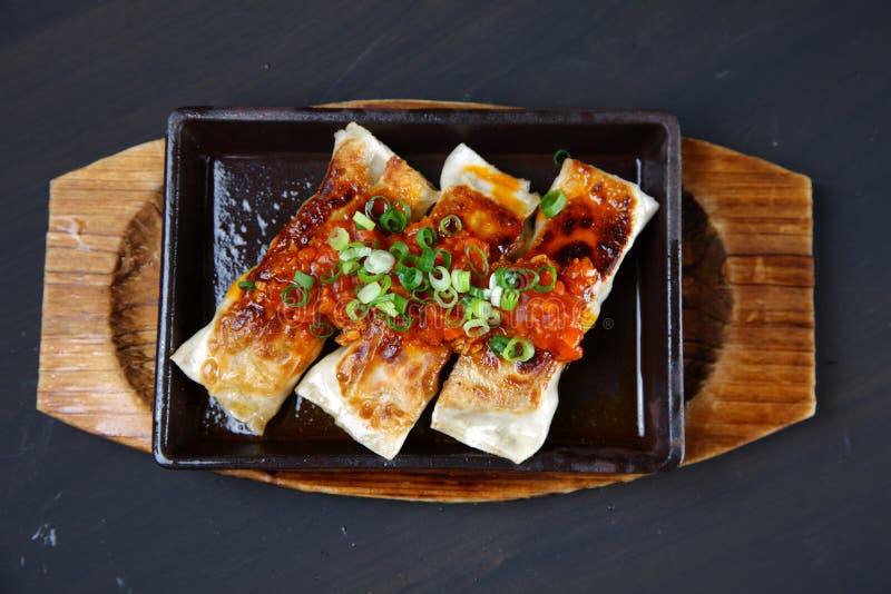 Stick-shaped Dumplings on a Dining Table Stock Photo - Image of chinese ...