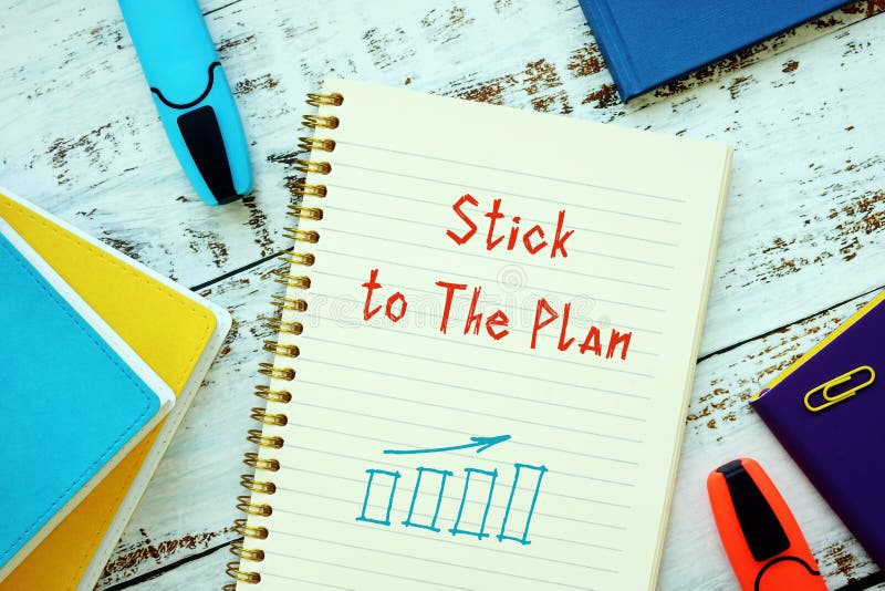 Stick To the Plan Phrase on the Page Stock Photo - Image of career ...