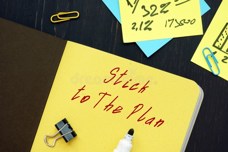 Stick To the Plan Phrase on the Page Stock Photo - Image of career ...