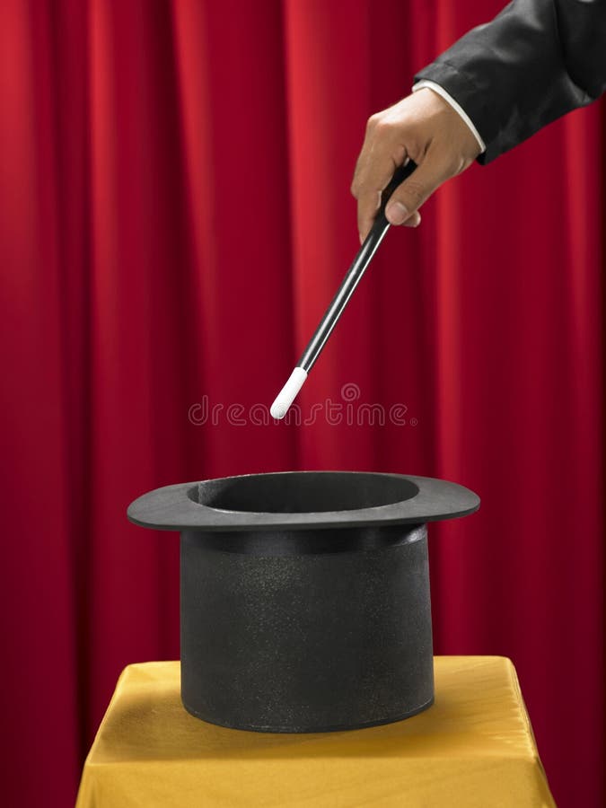 Stick and top hat stock photo. Image of trick, single - 8249958