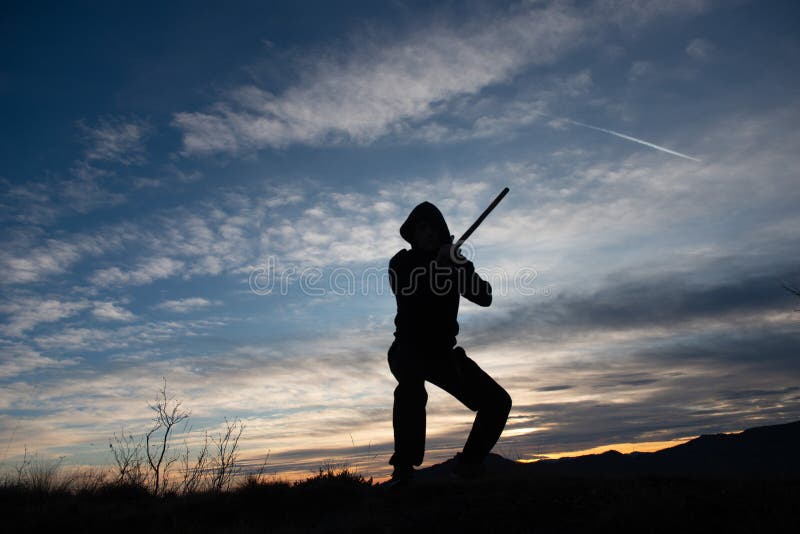 Stick Weapons Combat Training Stock Photo - Image of peak, mano: 357179284