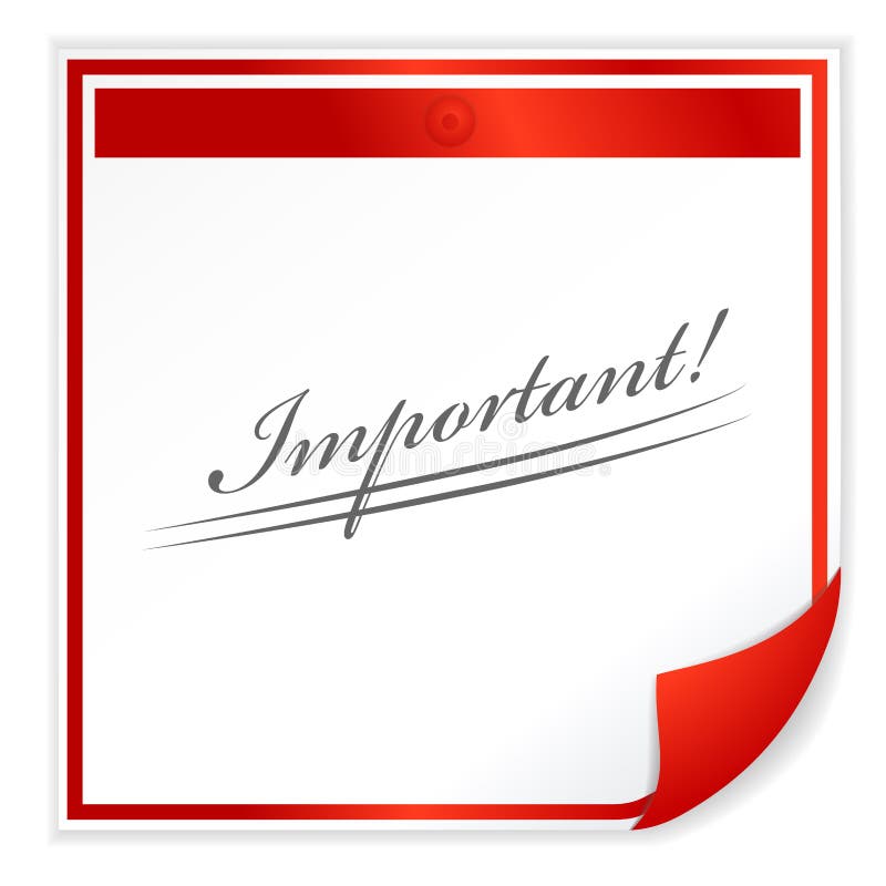 Important sticker. stock vector. Illustration of banner - 153288674