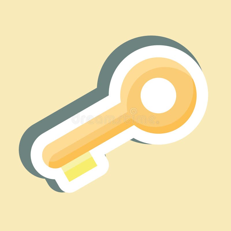 Sticker Access Key. Suitable for Security Symbol. Simple Design ...
