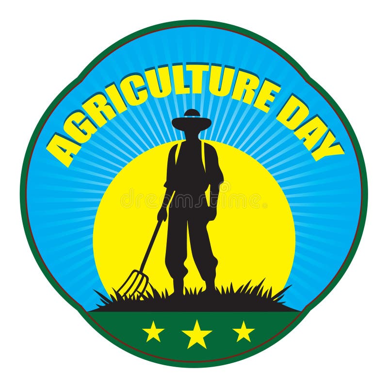 Sticker Agriculture and Labor Day Stock Vector - Illustration of ...