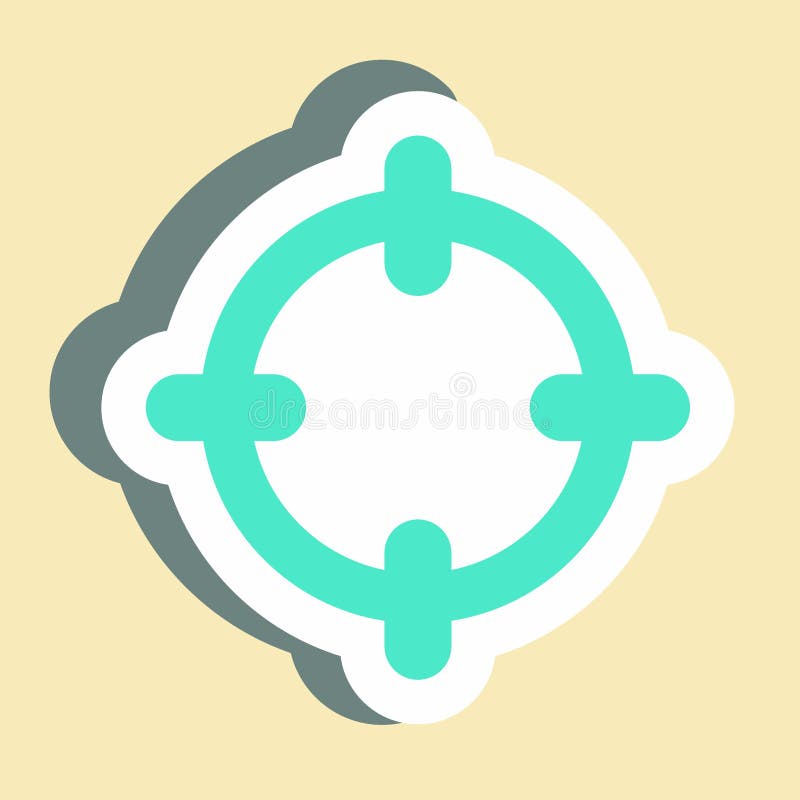 Sticker Aim ,Simple Illustration,Editable Stroke Stock Vector ...