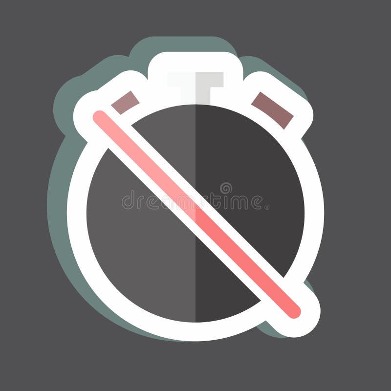 Sticker Alarm Off. Suitable for Infographics Symbol. Simple Design ...