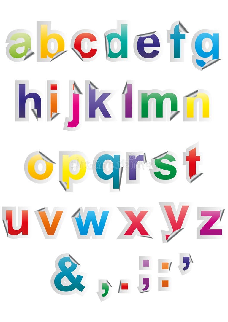 Alphabet Color Sticker Stock Illustrations – 4,591 Alphabet Color ...
