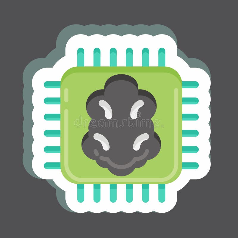 Sticker Artificial Intelligence. Related To Machine Learning Symbol ...