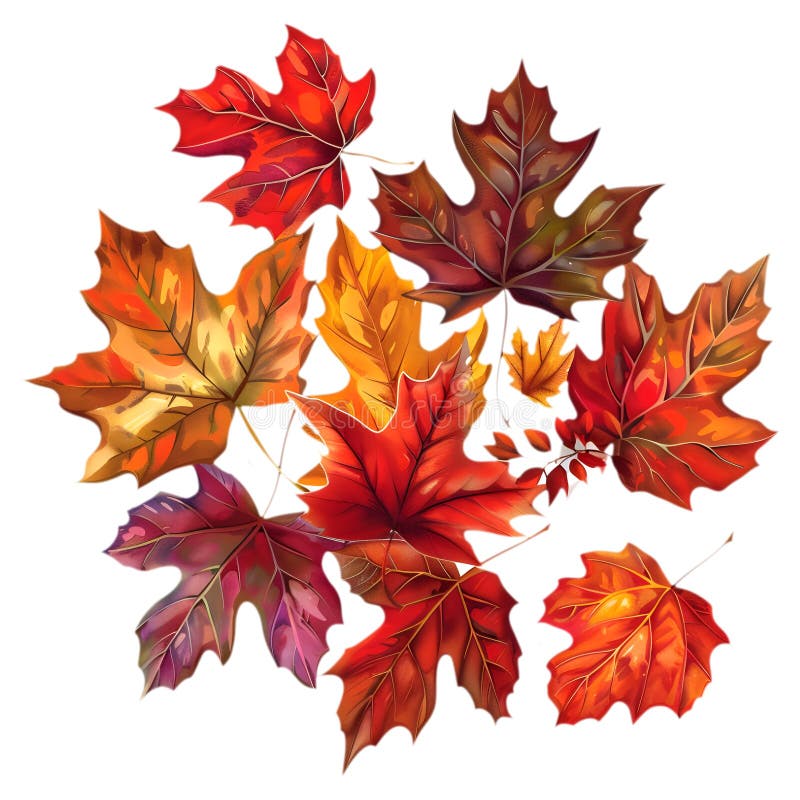 Sticker of a Autumn Leaves on a Transparent Background - Ai Generated ...