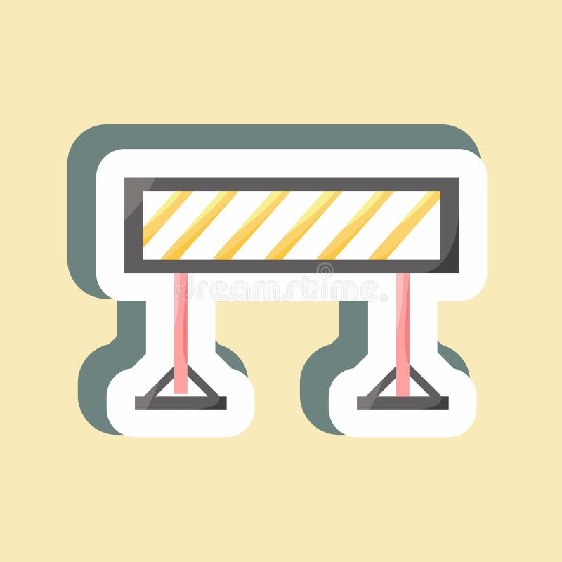 Sticker Barrier. Suitable for Education Symbol. Simple Design Editable ...
