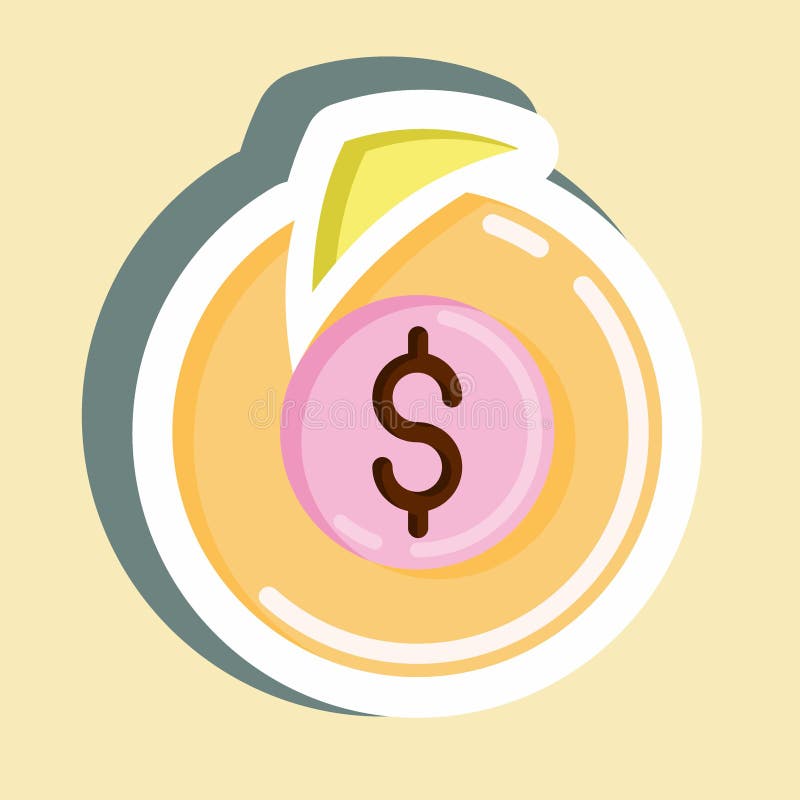 Sticker Basic Income. Suitable for Education Symbol. Simple Design ...