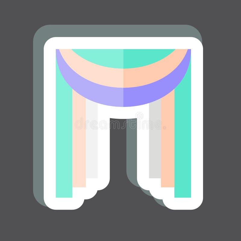 Sticker Basic Swag. Related To Curtains Symbol. Simple Design Editable ...