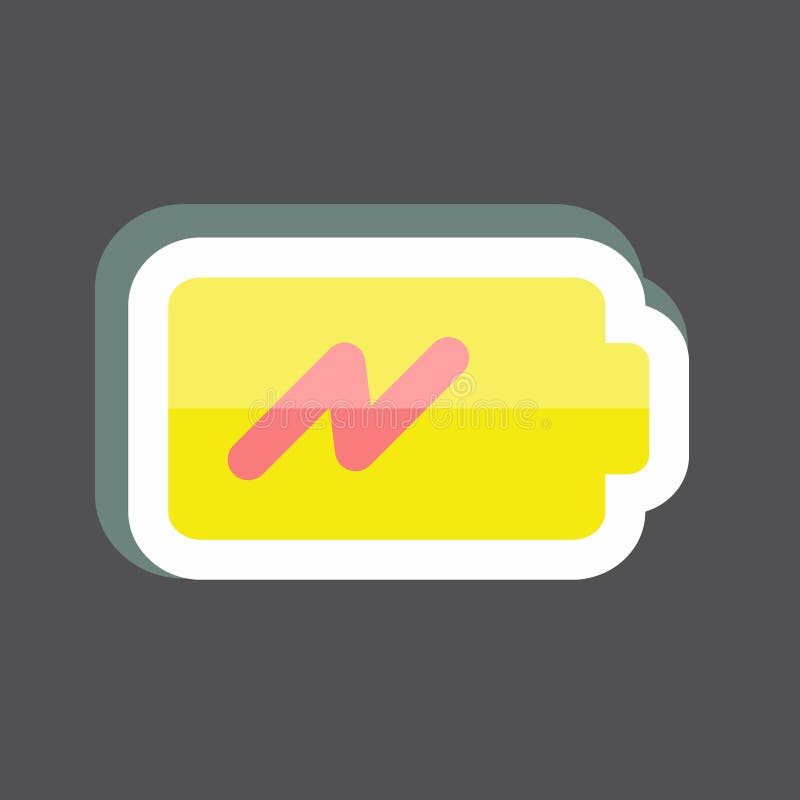 Sticker Battery. Related To Spare Parts Symbol. Simple Design Editable ...