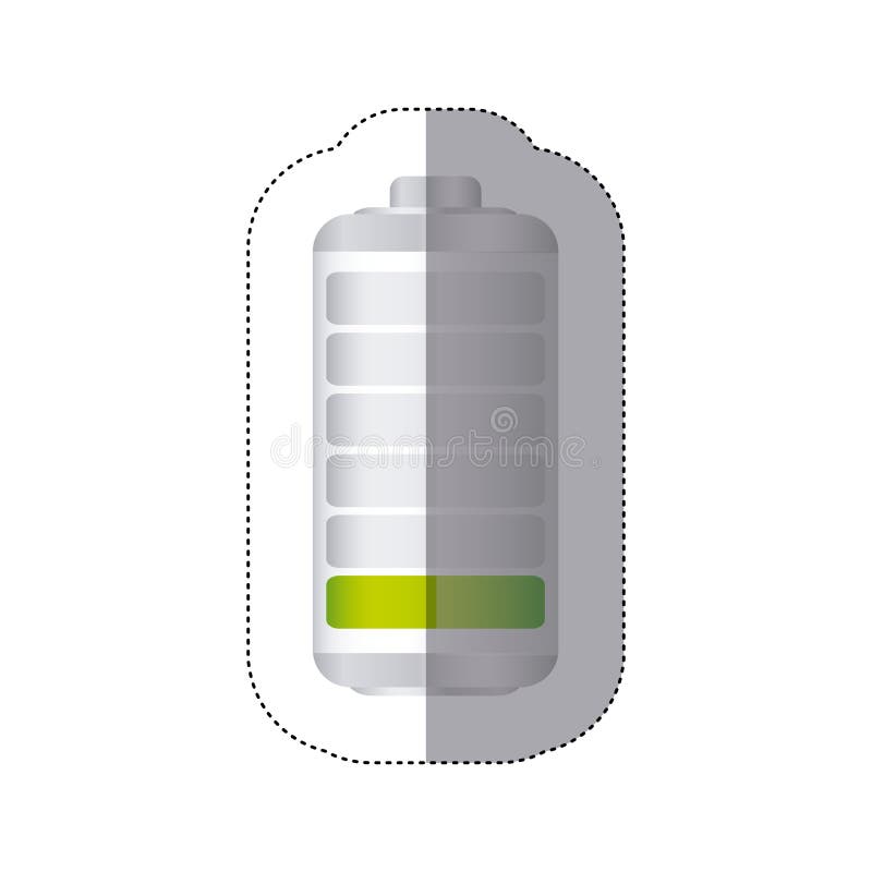 Sticker Battery Symbol with Level Low Energy Charge Stock Illustration ...