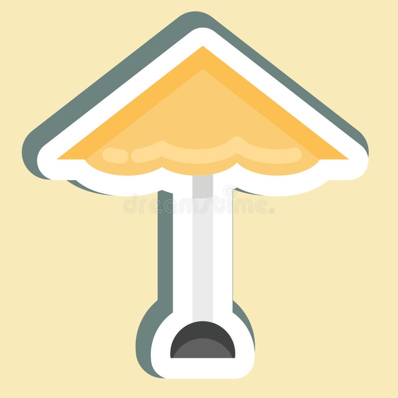 Sticker Beach. Suitable for Summer Symbol. Simple Design Editable ...