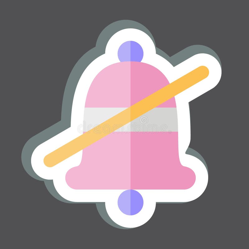 Sticker Bell 2. Related To Ring Symbol. Simple Design Editable Stock ...