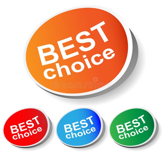 Sticker best choice stock vector. Illustration of realistic - 26046432