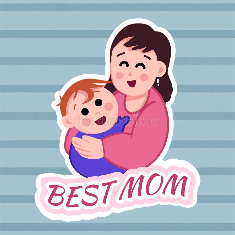 Best Mom Digital Sticker for Digital Planner or Printing Stock Vector ...
