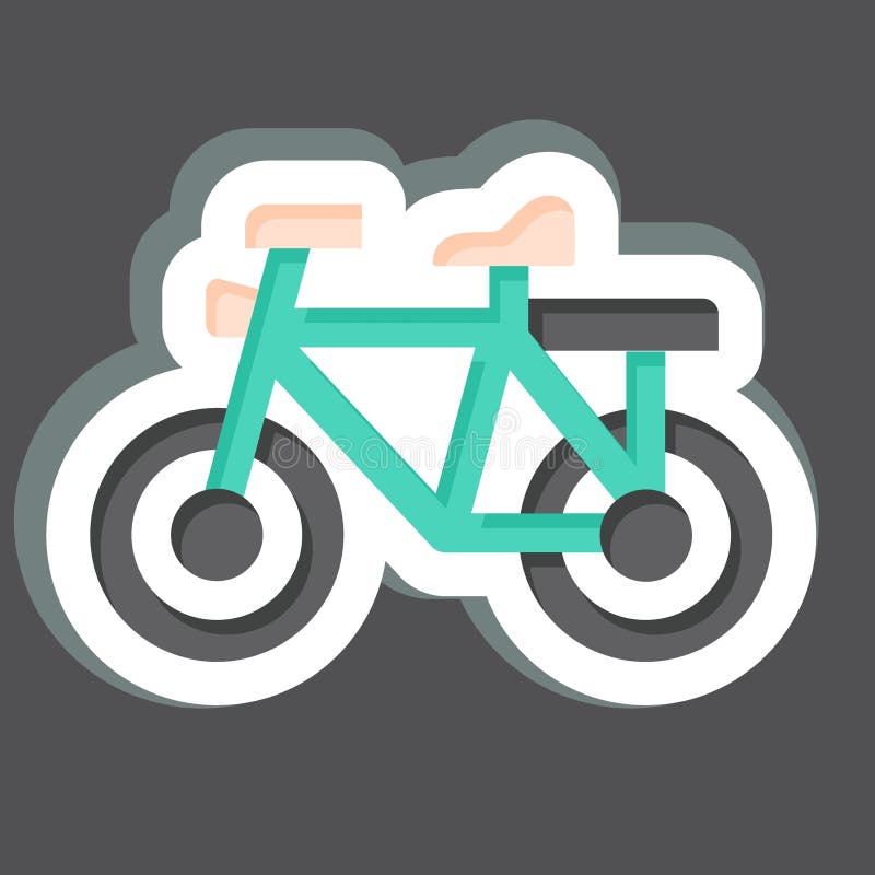 Sticker Bicycle Related To Bicycle Symbol. Simple Design Editable Stock ...