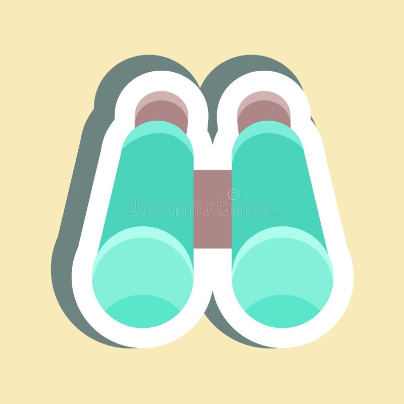 Sticker Binoculars. Suitable for Education. Simple Design Editable ...