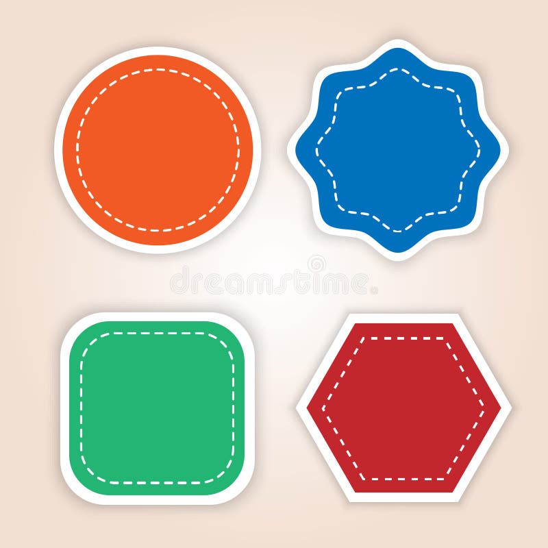 Sticker Set - Blank stock vector. Illustration of decoration - 9462299