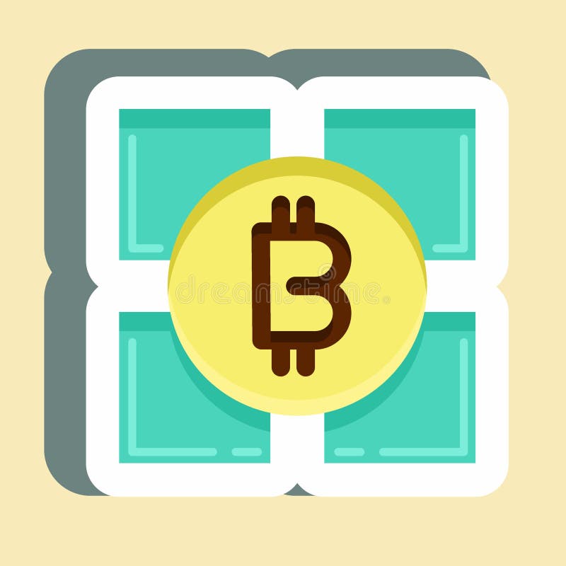 Sticker Blockchain Technology. Suitable for Education Symbol. Simple ...