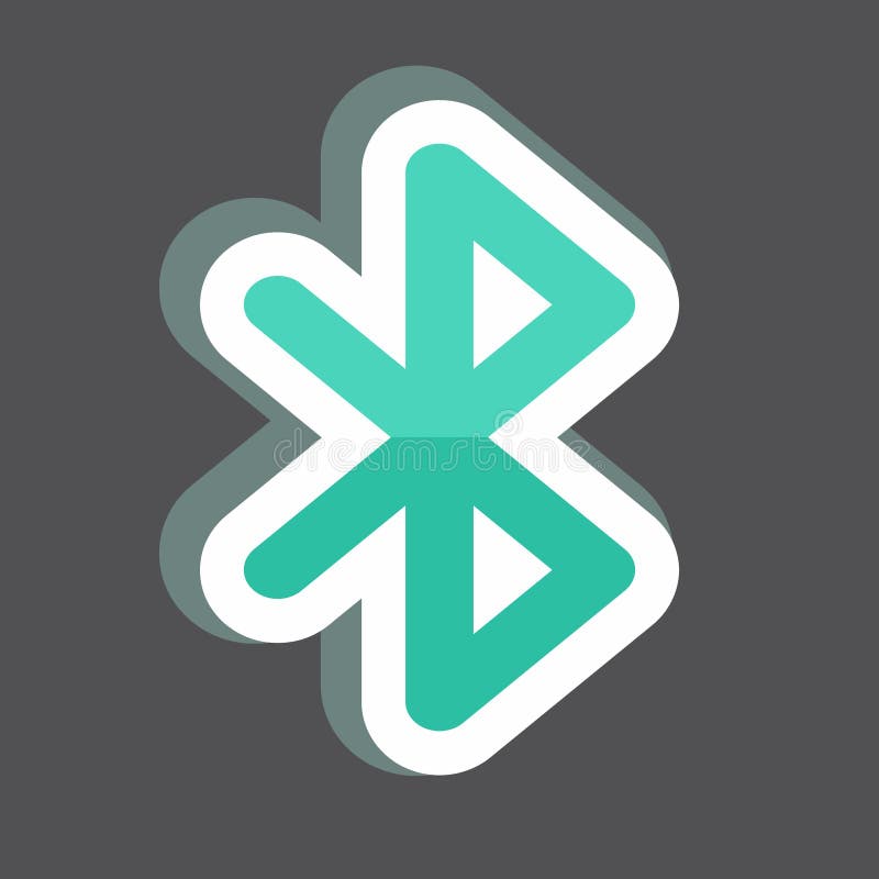 Sticker Bluetooth. Suitable for Mobile Apps Symbol. Simple Design ...