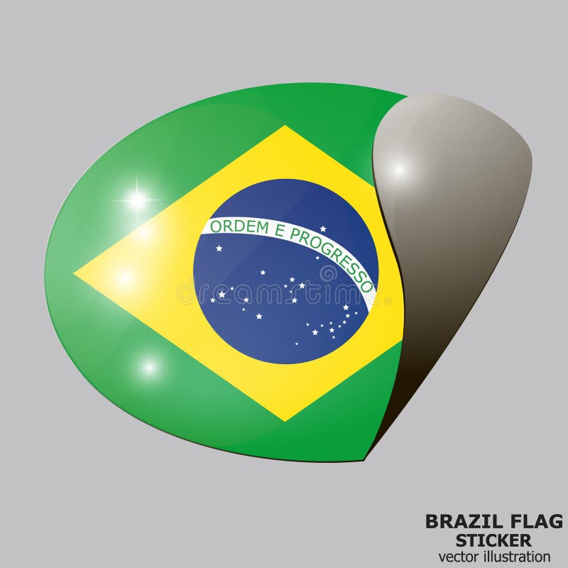 Sticker of Brazil. Vector Illustration Stock Vector - Illustration of ...