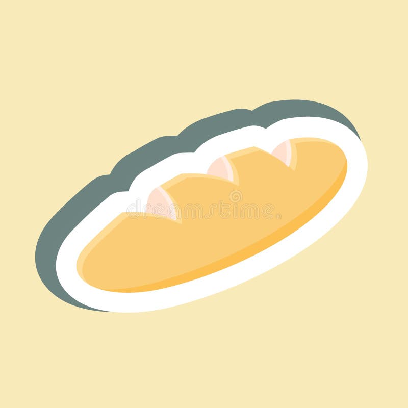 Sticker Bread. Suitable for Bakery Symbol. Simple Design Editable ...