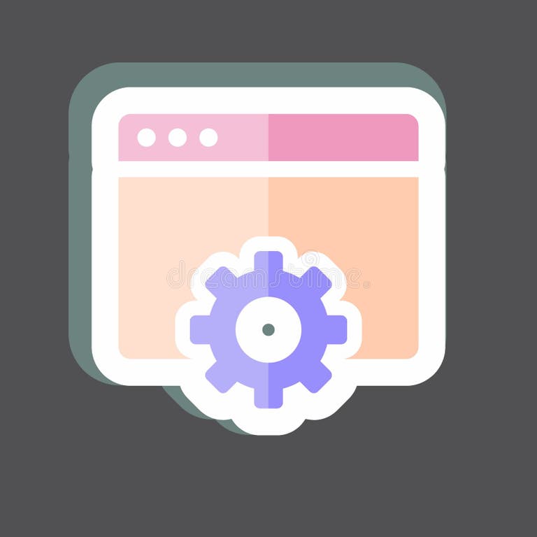 Sticker Browser Settings. Suitable for User Interface Symbol. Simple ...