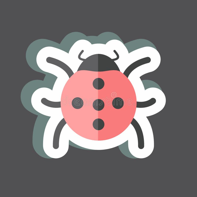 Sticker Bug. Suitable for Spring Symbol. Simple Design Editable. Design ...