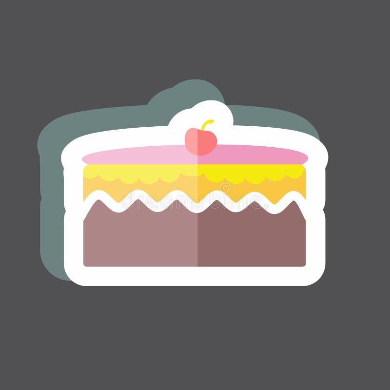 Sticker Cake in the Style of Barbie. Pink Color. Flat Illustration ...