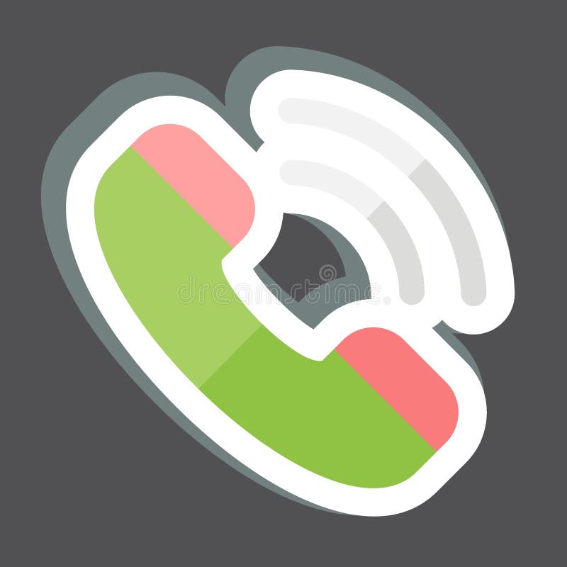 Sticker Call. Related To Communication Symbol. Simple Design Editable ...