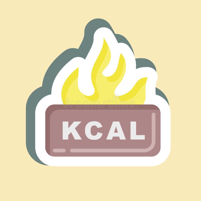 Sticker Calories. Suitable for Healthy Symbol. Simple Design Editable ...