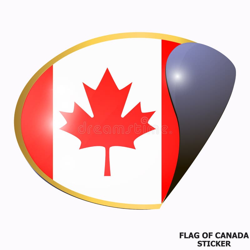 Sticker of Canada Button. Illustration Stock Illustration ...