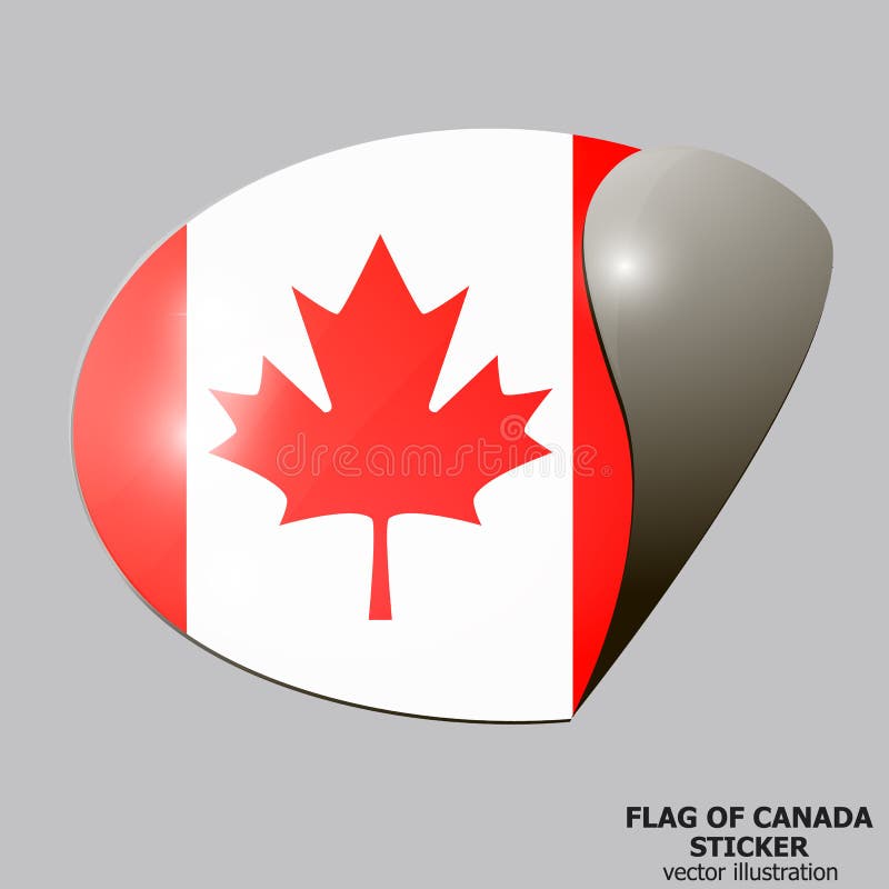 Sticker of Canada Button. Vector Illustration Stock Vector ...