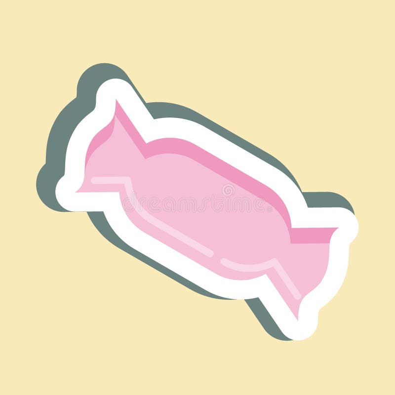 Sticker Candy. Suitable for Halloween Symbol. Simple Design Editable ...
