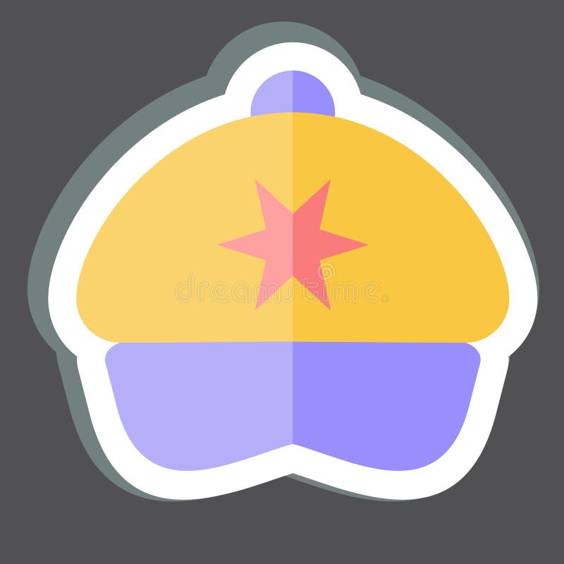 Sticker Cap. Related To Hat Symbol. Simple Design Editable Stock ...