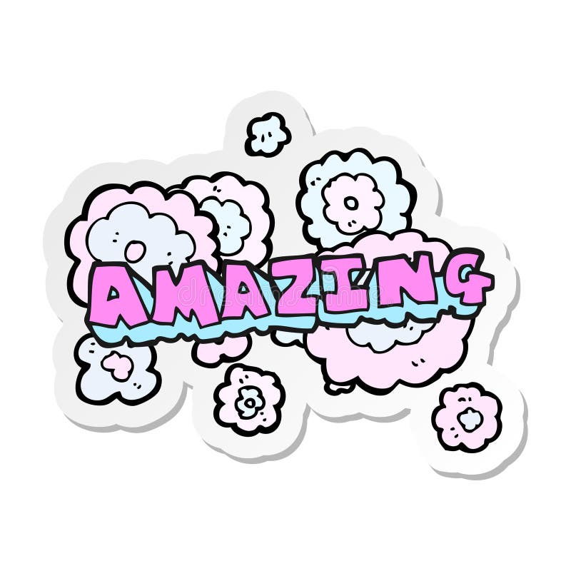 Sticker of a Amazing Dessert Cartoon Stock Vector - Illustration of ...