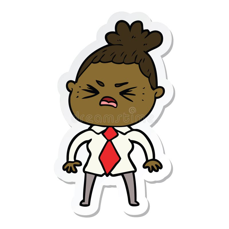 Angry Cartoon Stick Woman Stock Illustrations – 1,106 Angry Cartoon ...