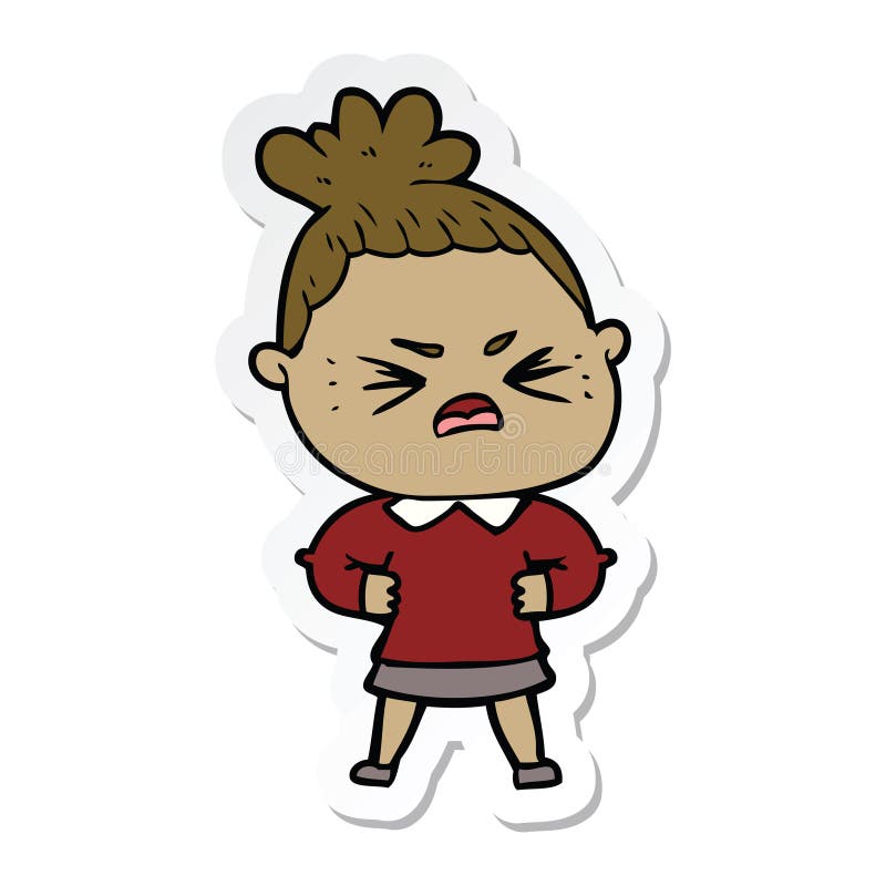 Angry Cartoon Stick Woman Stock Illustrations – 1,106 Angry Cartoon ...