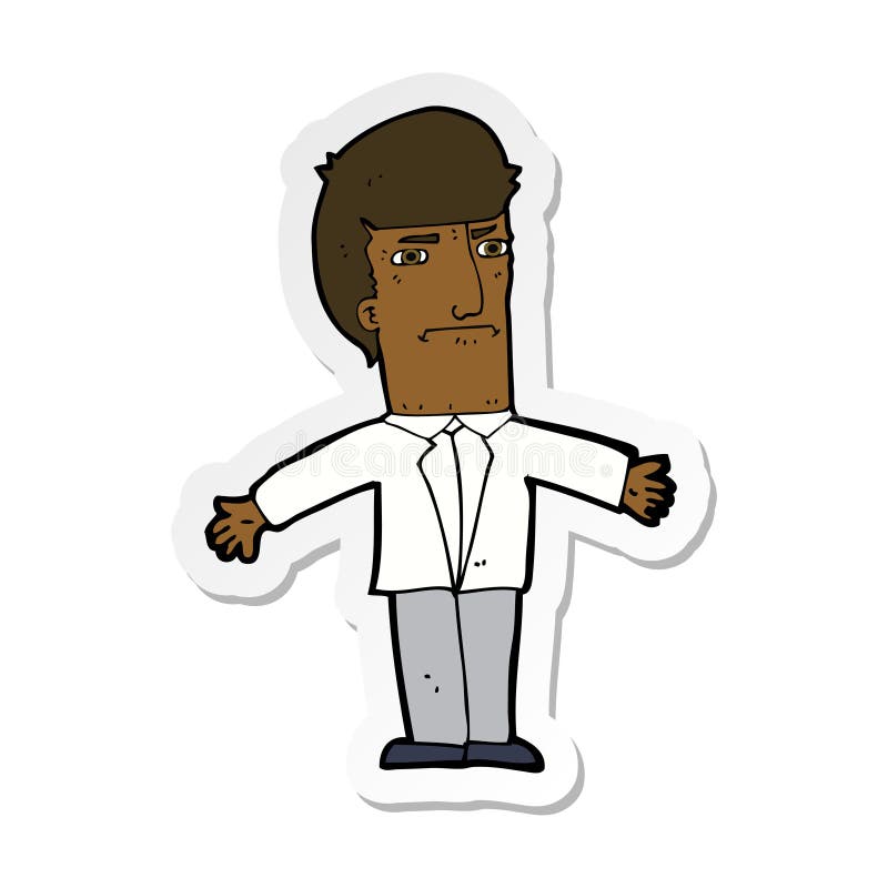 Sticker of a Cartoon Annoyed Boss Stock Vector - Illustration of cute ...