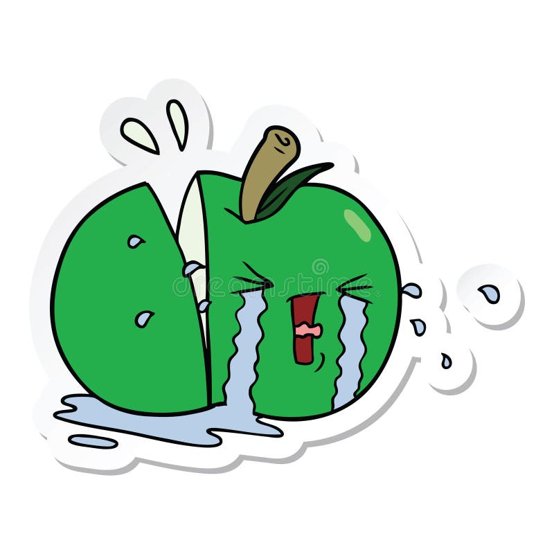 Crying Apple Cartoon Stock Illustrations – 176 Crying Apple Cartoon ...