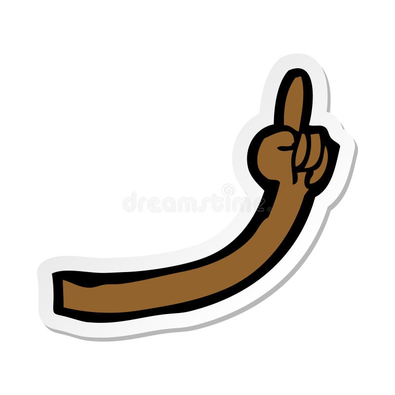 Sticker of a cartoon arm stock vector. Illustration of hand - 147684301